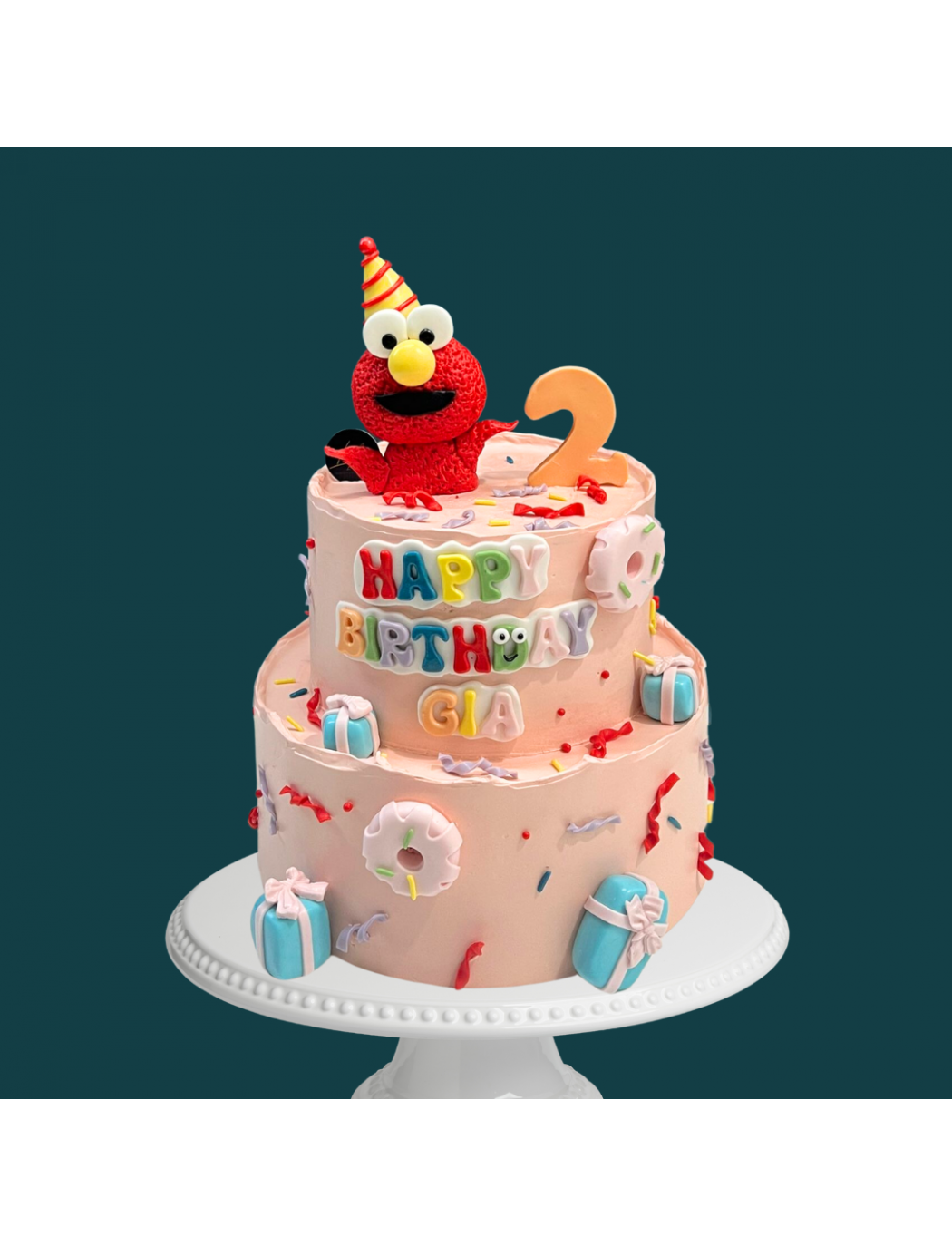 Elmo Birthday Party Cake Singapore Fun And Colorful Custom Cakes